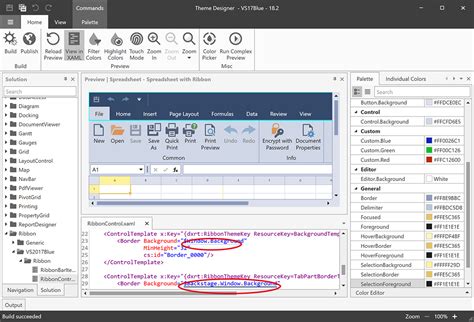 Edit Palette Colors WPF Theme Designer DevExpress Documentation