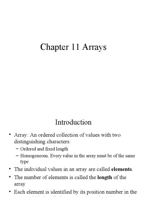 chapter 11 arrays an introduction to arrays in java pdf array data structure method