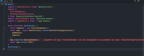 used in the nestjs typescript framework the ts compiler tells you that the types do not match