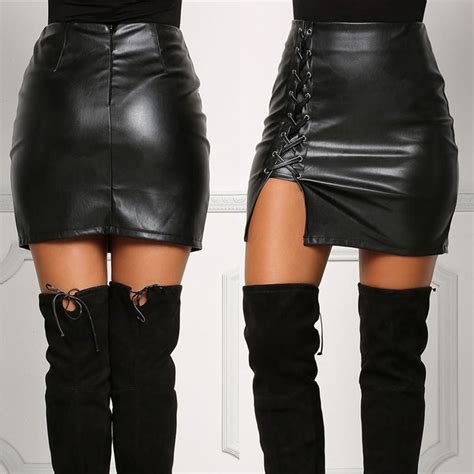 Womens Suede Leather Skirt High Waist Zipper Short Mini Skirt Party Club Wear Walmart Canada