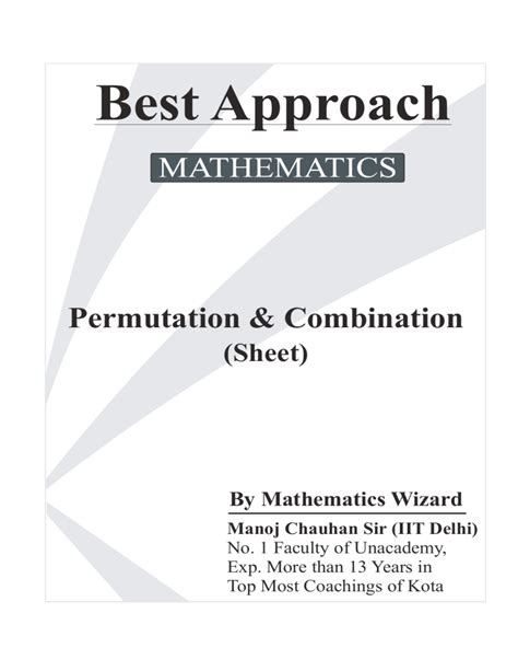 9 permutation and combination sheet