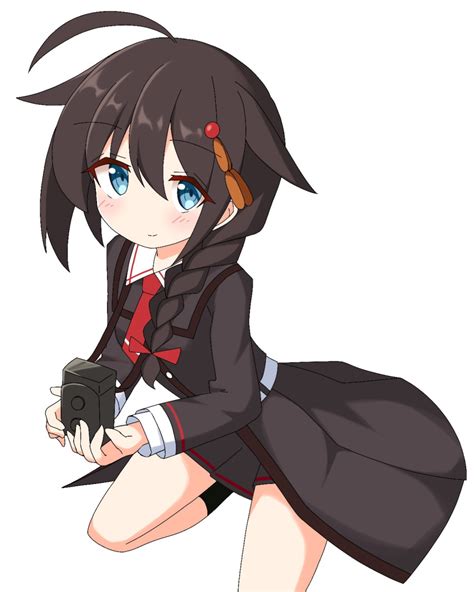 Safebooru 1girl Bangs Black Legwear Black Skirt Blue Eyes Blush Braid Brown Coat Brown Hair