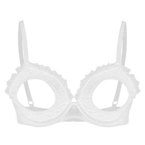 Womens Floral Lace Open Nipple Bra Wire Free Sexy Push Up Bra Bralette Lingerie Ebay
