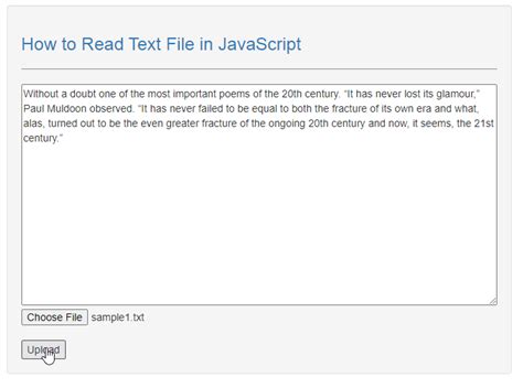 How To Read Text File In Javascript Sourcecodester