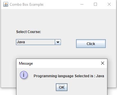 Java Swing Jcombobox