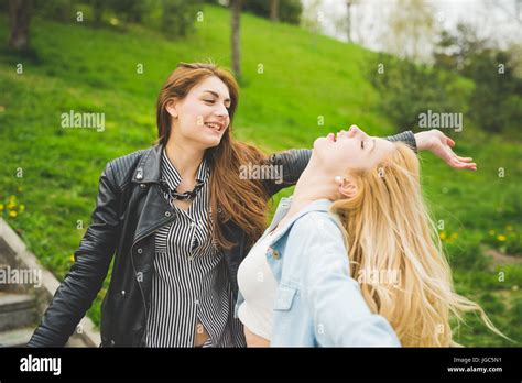 Brunette Blonde Girlfriend Playing Images
