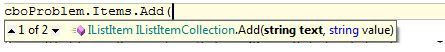Setting Both The Text And Value Properties Of Items In The SalesLogix
