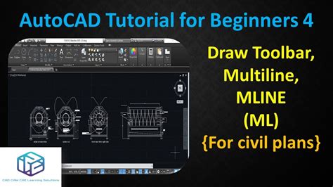 4 AutoCAD Tutorial For Beginners Multiline MLINE ML YouTube