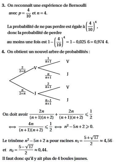 Exercices corrigés de probabilité