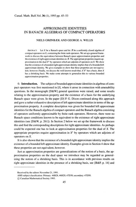 pdf approximate identities in banach algebras of compact operators