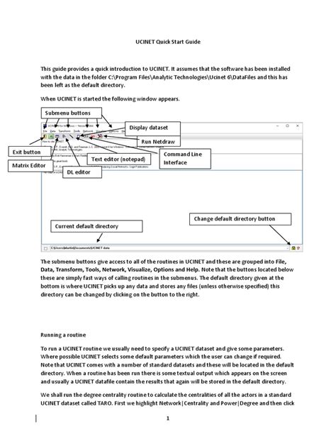 ucinet quick start guide2 pdf directory computing computer file