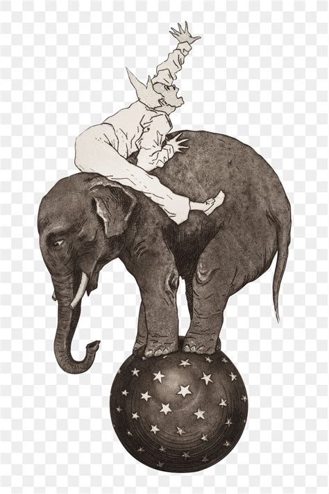Aesthetic Elephant And Clown Png Premium Png Rawpixel