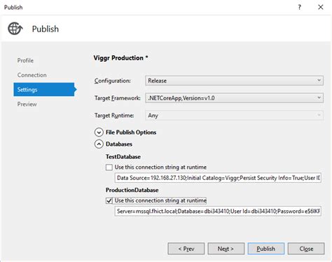 read connection string from appsettings json file in asp net core mvc reverasite