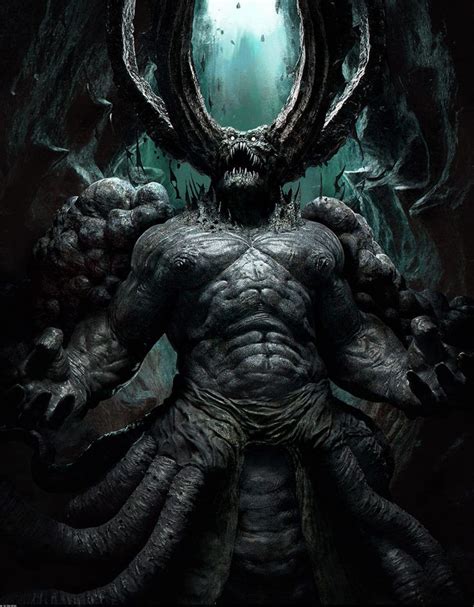 Demon Of Abyss 3d Version By Yingbiao Han Fantasy Artwork Dark Fantasy Art Dark Art Daily