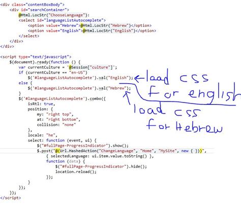 jquery asp mvc different style css for different languages stack overflow