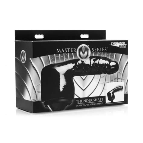 Master Series Thunder Shaft Penis Wand Attachment Black Simply Pleasure