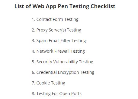 Web Application Penetration Testing Checklist Updated 2023