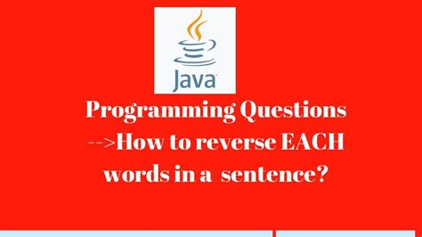 10 how to reverse each [every] word in sentence java programs for selenium interview youtube