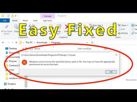 FIXED Windows Cannot Access The Specified Device Path Or File YouTube