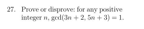 solved 27 prove or disprove for any positive integer
