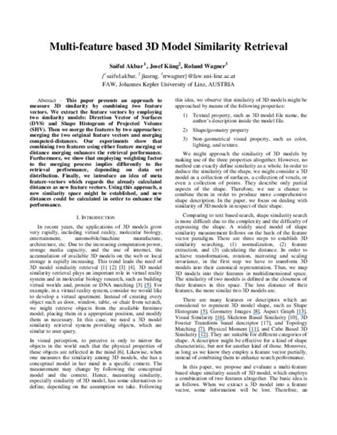 pdf multi feature based 3d model similarity retrieval saiful akbar