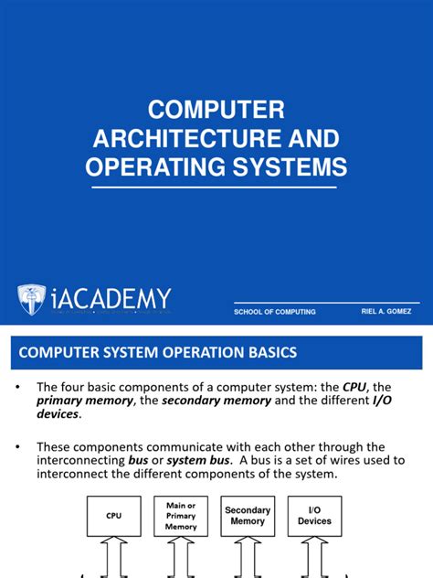 computer architecture and operating systems pdf random access memory computer data storage