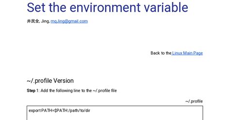 PATH Bash Set The Environment Variable Google Docs