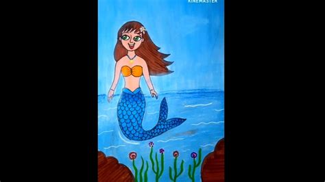 Easy Mermaid Drawinghow To Draw Mermaid Step By Step Youtube