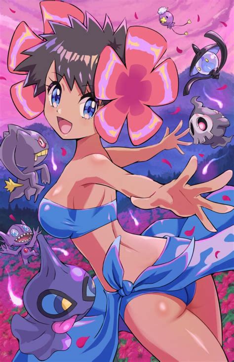 Phoebe Hentai Art Pokemon Rse Short Hair Looking At Viewer Pokemoa