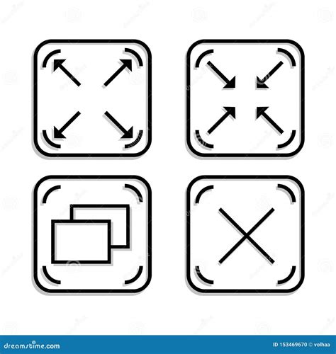 Maximize And Minimize Vector Web Buttons Close App Browser Symbol Ui