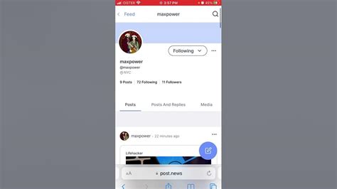 How To Follow Someone In Postnews App Youtube