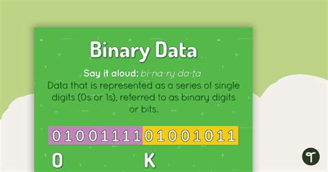 binary data poster teaching resource teach starter