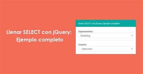 llenar select con jquery ejemplo completo baulphp