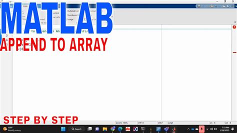 how to append to an array in matlab 🔴 youtube