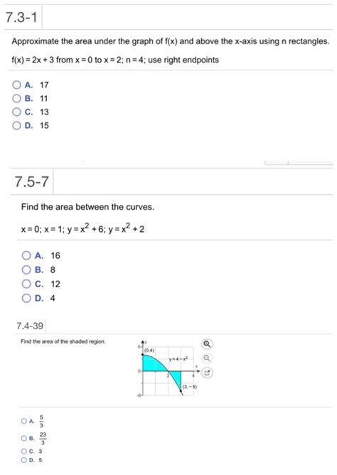 solved 7 3 1 approximate the area under the graph of f x
