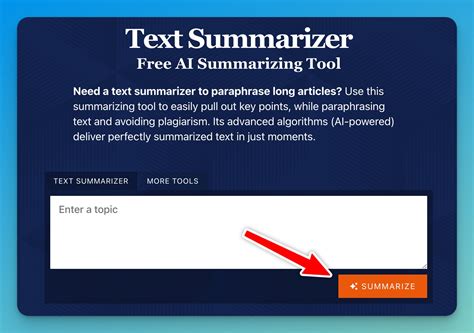 Text Summarizer Free AI Summarizing Tool Generator