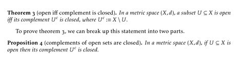 solved theorem 3 open iff complement is closed in a