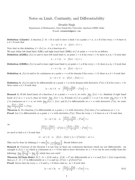 notes calculus pdf pdf continuous function theorem