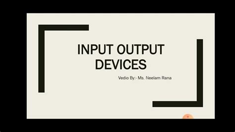 lecture 4 input output devices computer applications in business b bba bca kuk