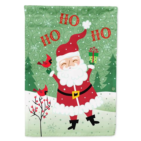Carolines Treasures Vha3016gf Merry Christmas Santa Claus Ho Ho Ho Flag Garden Size Small