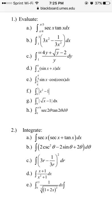 solved evaluate integral pi 4 pi 3 sec x tan sds