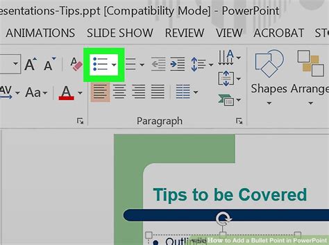 How To Add A Bullet Point In Powerpoint Steps With Pictures