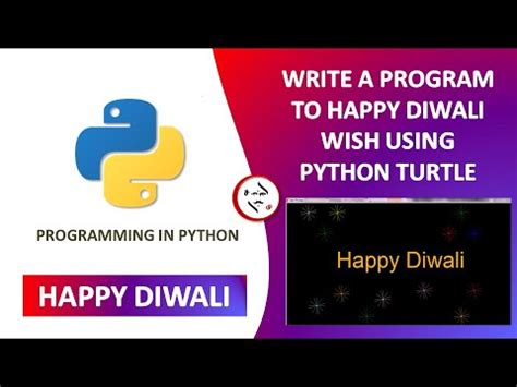 WRITE A PROGRAM TO HAPPY DIWALI WISH USING PYTHON TURTLE GRAPHICS