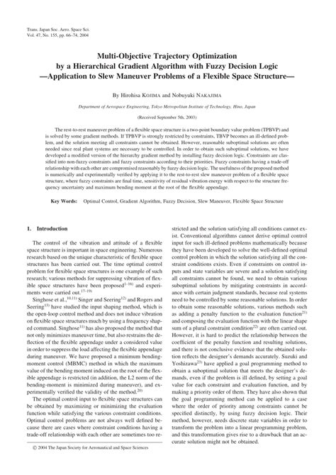 pdf multi objective trajectory optimization by a hierarchical gradient algorithm with fuzzy