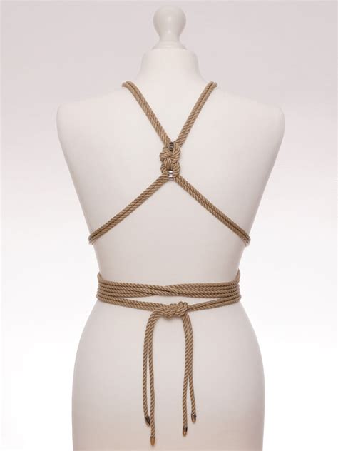 Self Tie Shibari Rope Bondage Torso Harness In Beige Etsy Uk