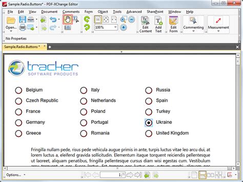 Pdf Xchange Editor Plus User Manual Tabs Guide View Toolbars