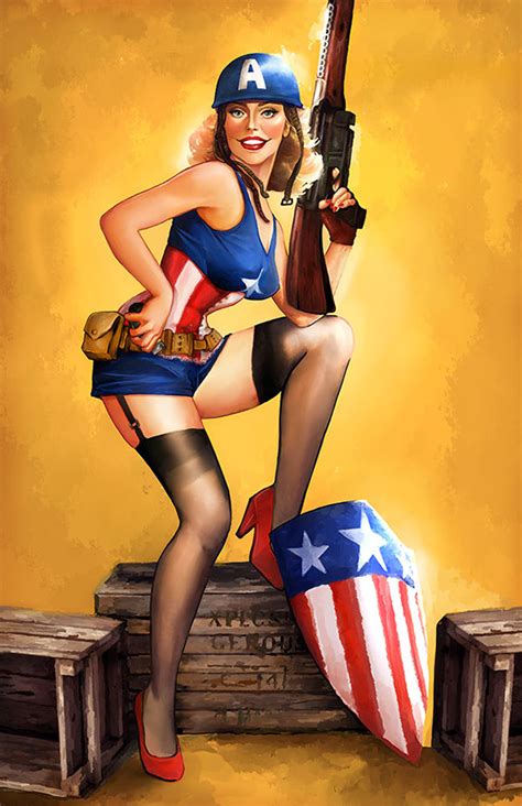 Marvel Comics Pin Up Girls Behance