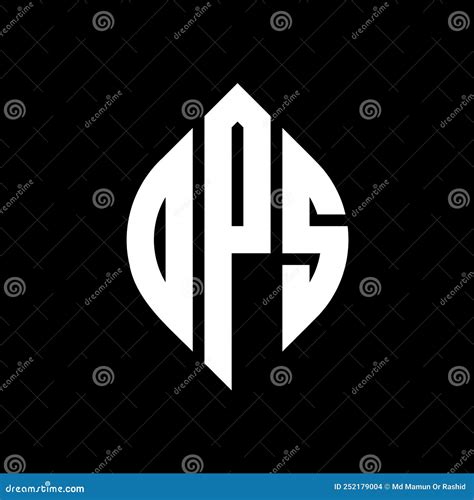 OPS Circle Letter Logo Design With Circle And Ellipse Shape OPS