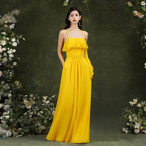 Beach Wedding Prom Dresses One Piece Dress Bridesmaid Gown Long Chiffon A Line Pleated Maid Of