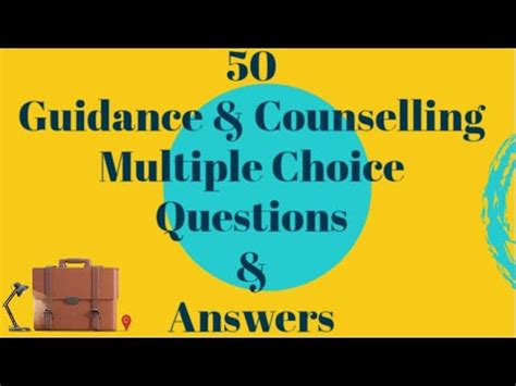 50 Guidance And Counselling Multiple Choice Questions And Answers YouTube